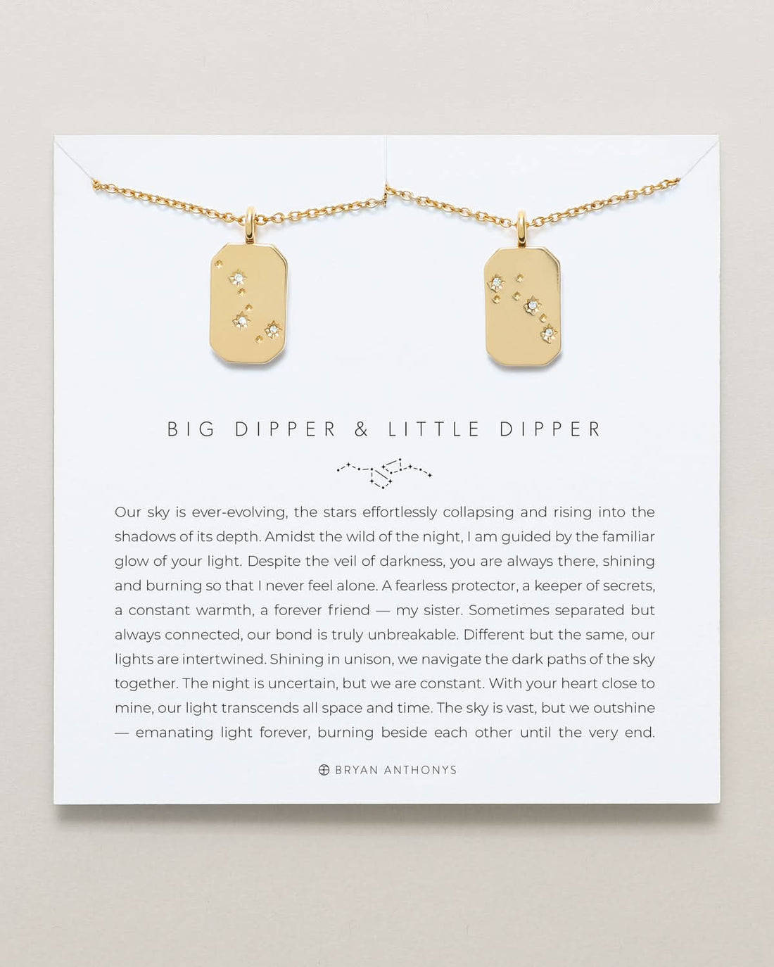 Big Dipper Little Dipper Necklace Set | Bryan Anthonys